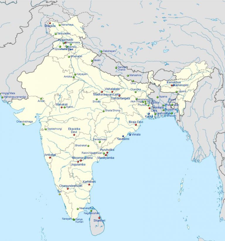 The Shakti Peetha Shrines in Astrology | Astrogeography Blog